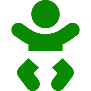 Baby icon (png symbol) green