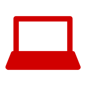 Laptop icon (png symbol) red