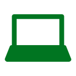 Laptop icon (png symbol) green