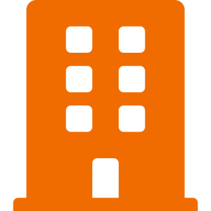 Building icon (png symbol) orange