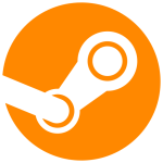 Orange Steam Icon (Symbol and Logo PNG)