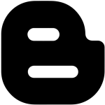 Blog and Blogger icon (png symbol) black
