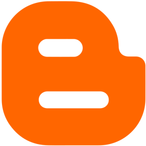 Icono de blog y blogger (símbolo png) naranja
