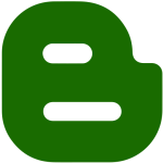 Blog and Blogger icon (png symbol) green