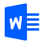 Blue Microsoft Word icon (png logo)