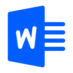 Blue Microsoft Word icon (png logo)