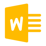 Microsoft Word icon (png logo) yellow