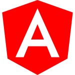 Ícone angular (logotipo e símbolo png) vermelho