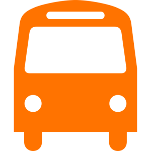 Bus icon (png symbol) orange
