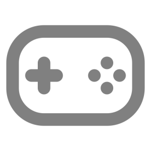 Games and video games icon (png symbol) gray