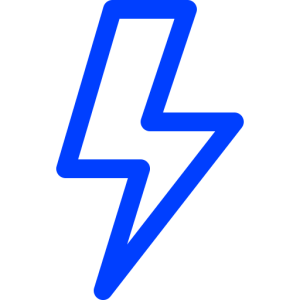 Símbolo de rayo (icono png) azul