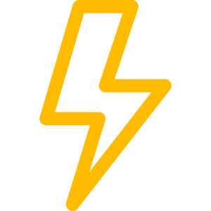 Símbolo de relâmpago amarelo (ícone png)