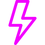 Símbolo de rayo (icono png) rosa