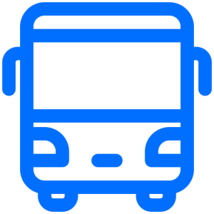 Blue bus symbol (png icon)