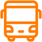 Bus symbol (png icon) orange
