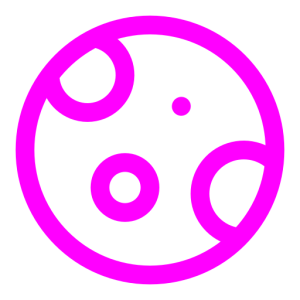 Ícone de lua cheia rosa (símbolo png)