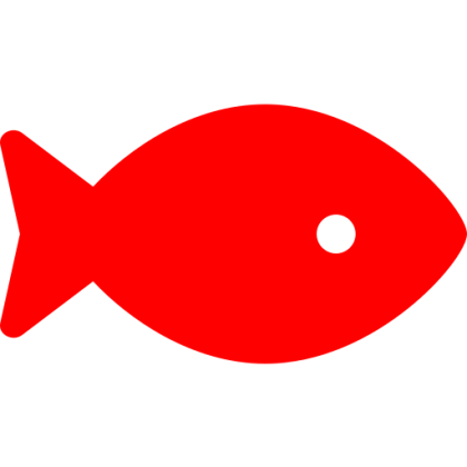 Icônes de poisson (symbole png) rouges