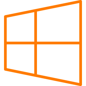 Windows 10 icon (png symbol) orange