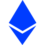 Blue Ethereum icon (png logo and symbol)