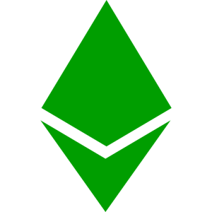 Green Ethereum icon (png logo and symbol)