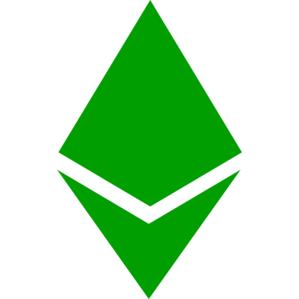Green Ethereum icon (png logo and symbol)
