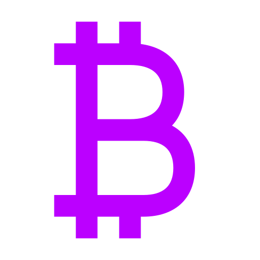 Purple Bitcoin icon (logo)