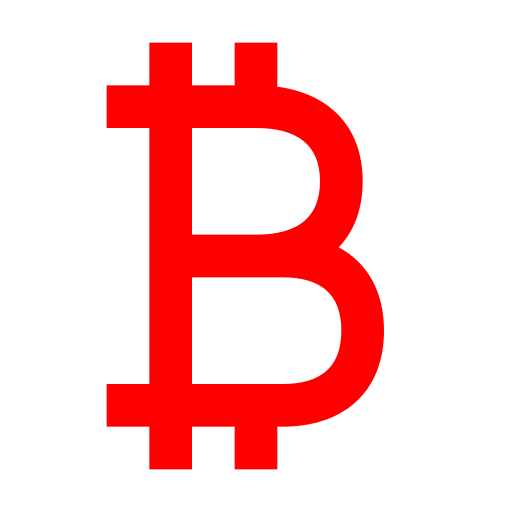 Red Bitcoin icon (logo)
