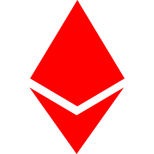 Red Ethereum icon (png logo and symbol)