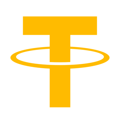 Icône jaune Tether USDt (logo, symbole png)