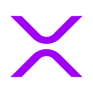 Purple XRP icon (Ripple cryptocurrency logo and symbol)