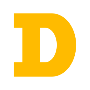 Yellow Dogecoin icon (Symbol and Logo of DOGE Cryptocurrency)