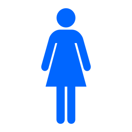 Blue Girl/Woman Icon (PNG Symbol)
