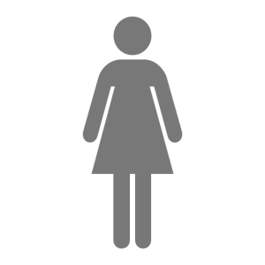 Gray Girl/Woman Icon (PNG Symbol)