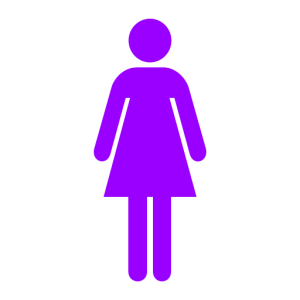 Purple Girl/Woman Icon (PNG Symbol)